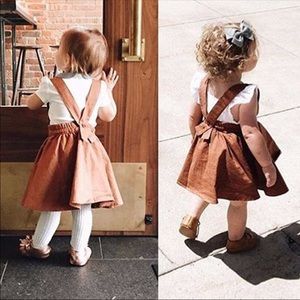 Bottoms | Brand New Rust Baby Toddler Girl Suspender Skirt | Poshmark